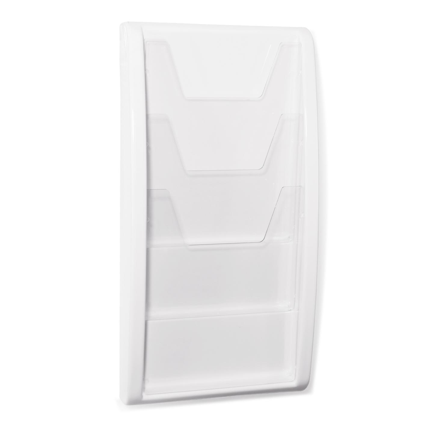 DIN A4 Display / 3 Etg. / Wandmontage (Weiss)